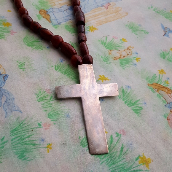 Richard Lindsay | Jewelry | Huge Signed Sterling Cross Red Jasper ...